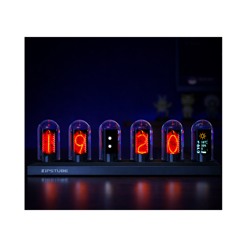 Retro IPS Nixie Tube RGB Clock, Desktop Ambient Light for Gaming PC Ro ...